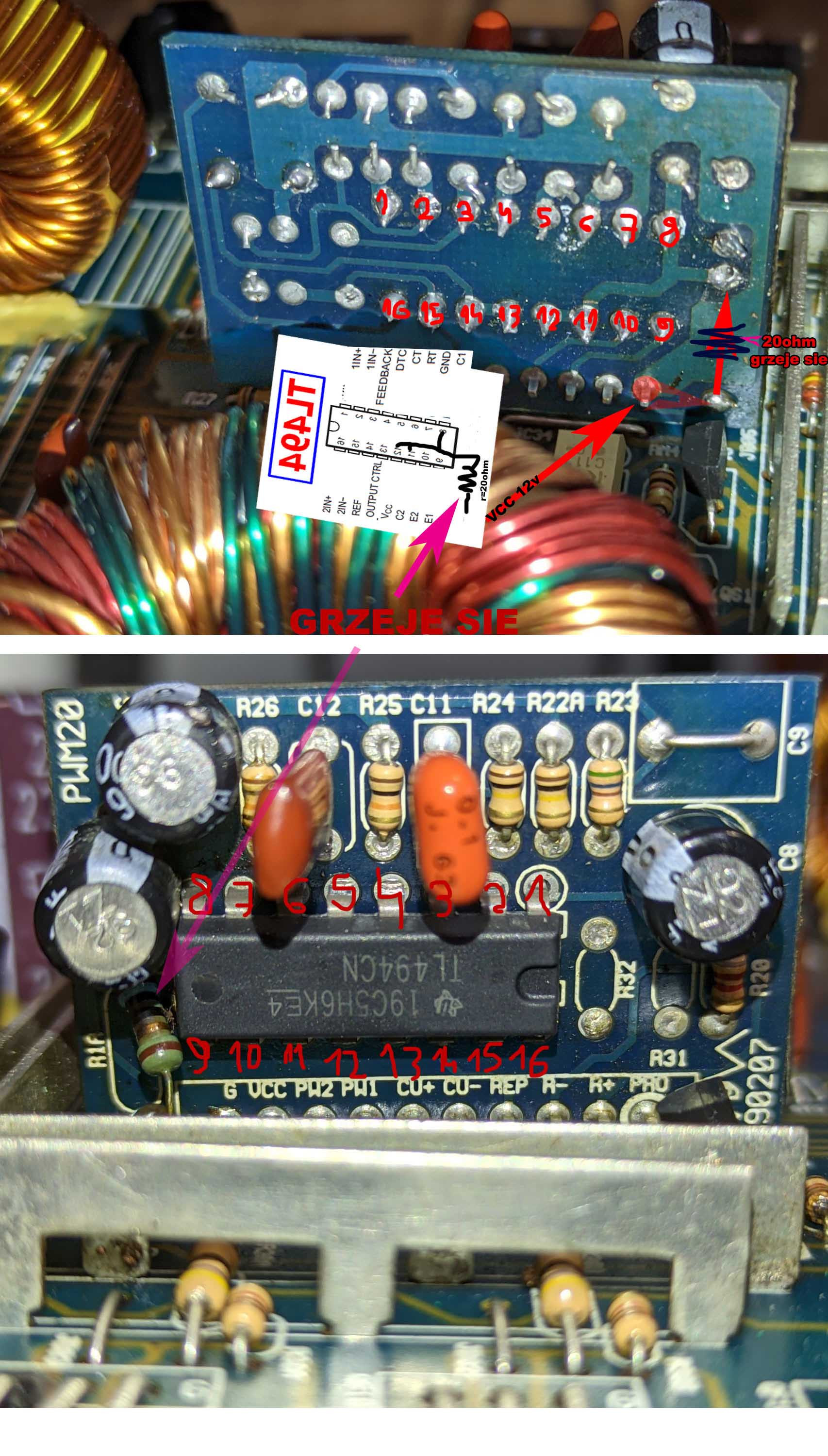 [Rozwiązano] Wzmacniacz GMS 954 - grzejący się rezystor w module PWM ...