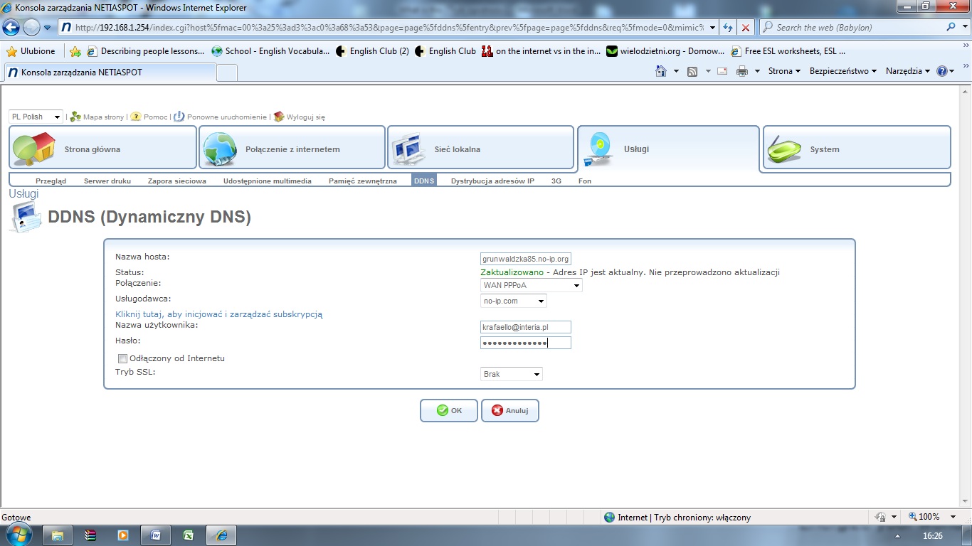 Rejestrator IP 192.168.0.150 widoczny jako 192.168.1.5 – konfiguracja ...