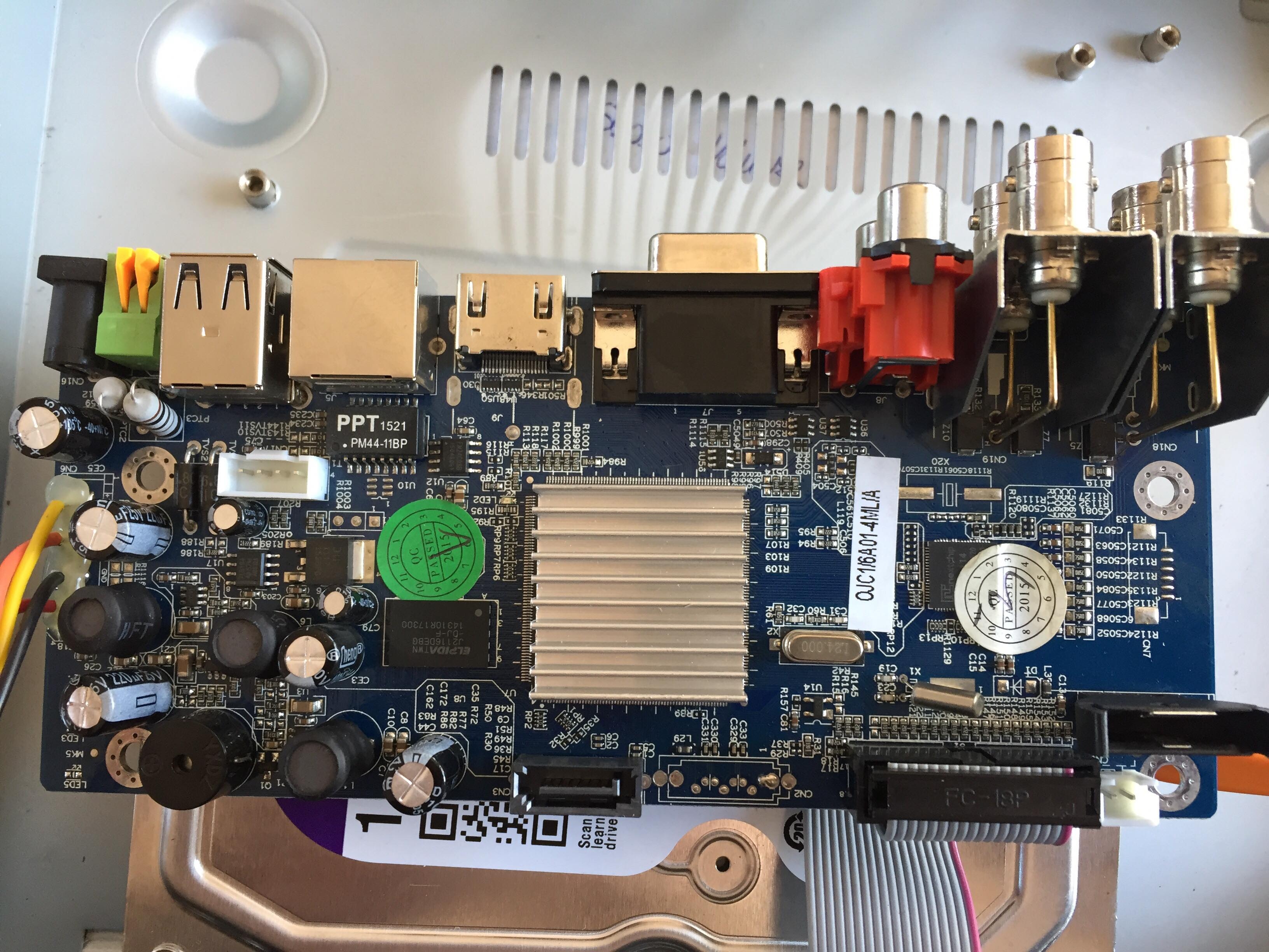 Rejestrator kamer LV-AHD440T, układ TS-8OA-3520D-LS V2.03, tyrystor ...