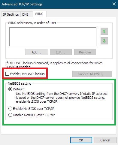 Czy NetBIOS over Tcpip: Enabled oznacza serwer na laptopie? Konfiguracja sieci