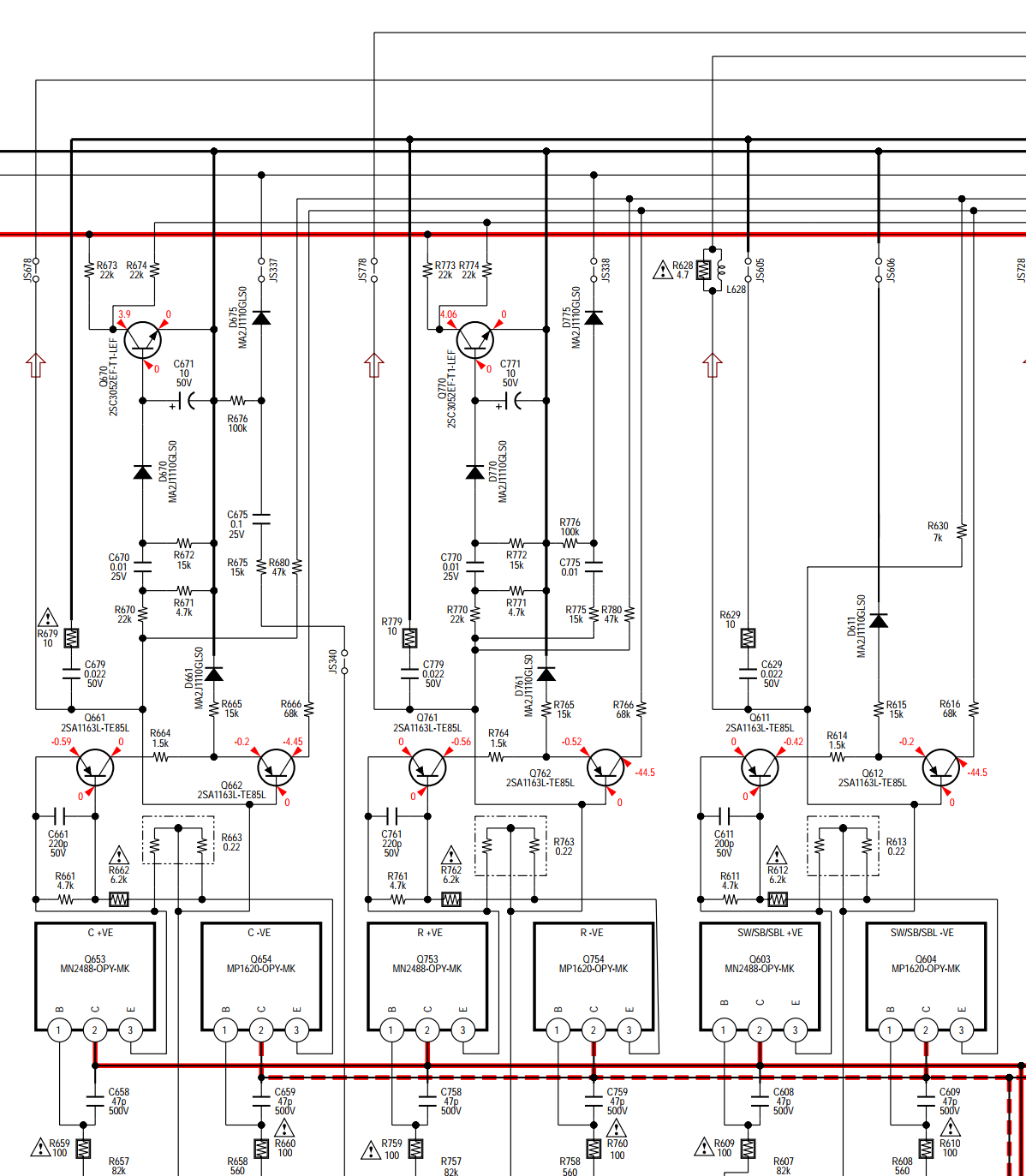 Sony STR-KG700 – nie ma dźwięku na wyjściu subwoofera, brakująca cewka ...