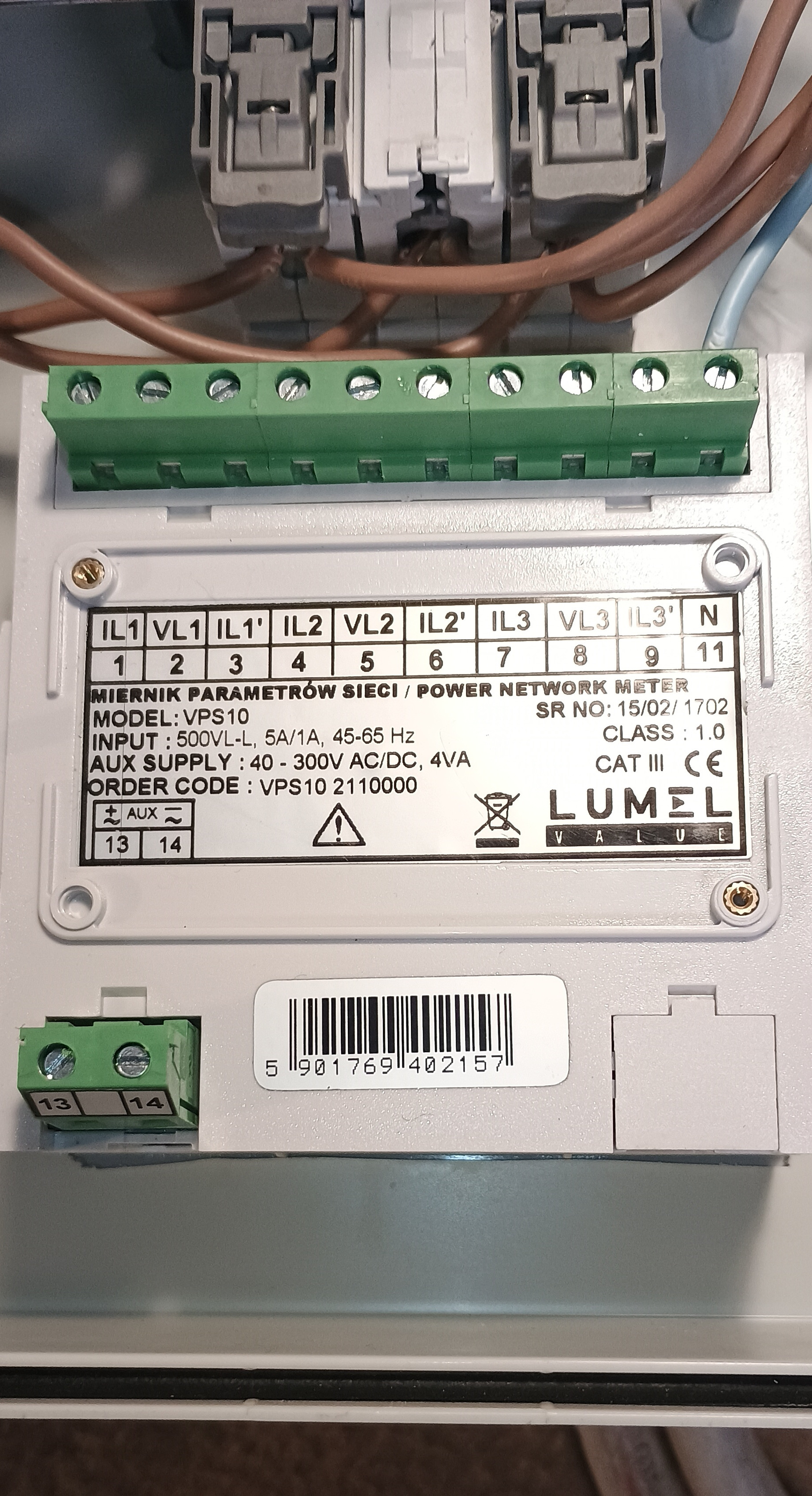 [Rozwiązano] Podłączenie Lumel VPS 10 do układu pomiarowego 16A/32A 3 ...