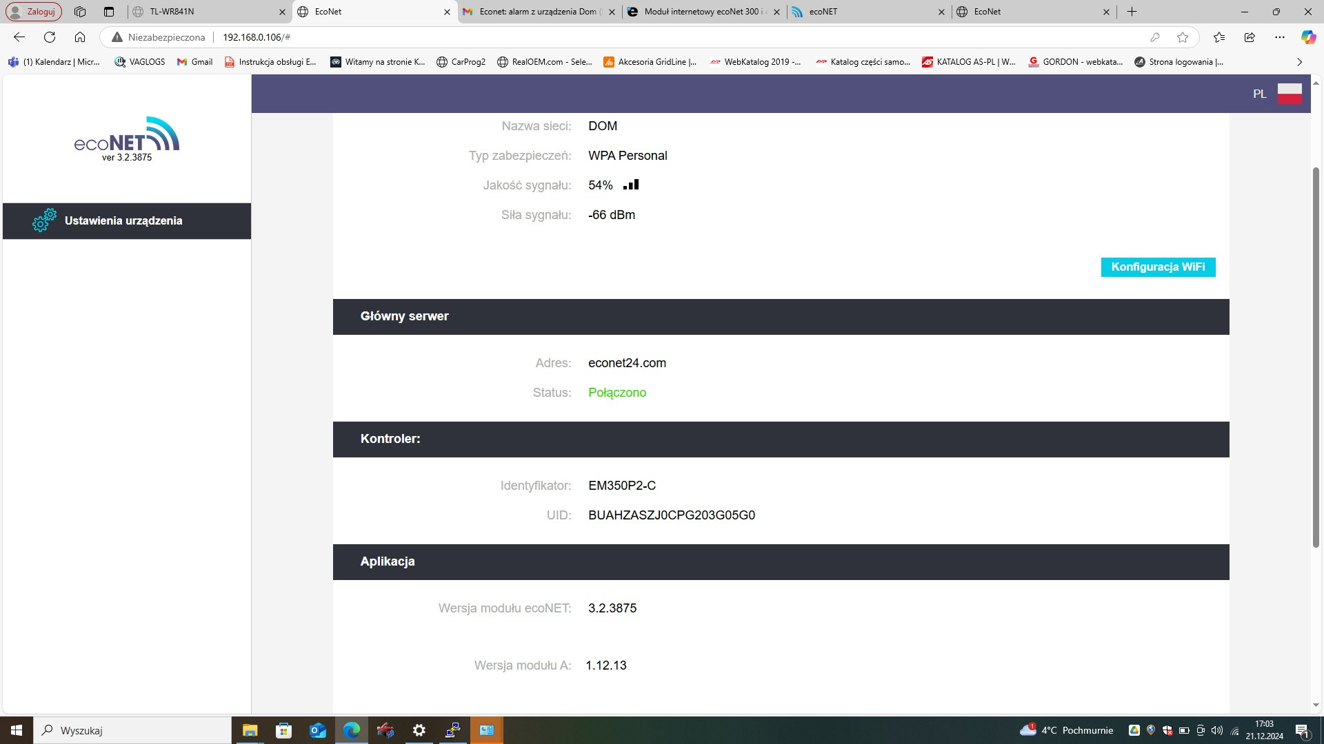 Internet module ecoNet 300 and ecoLINK2 - 18 - elektroda.com