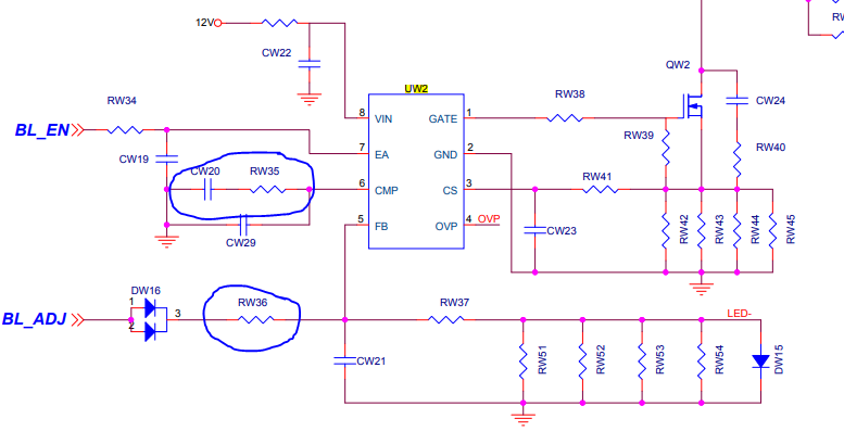 Podświetlenie LED w telewizorze słabe mimo sprawnych diod - HK.T.RT2841P638