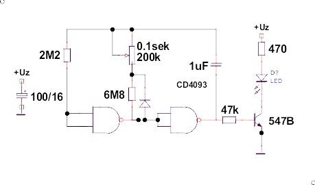 [Rozwiązano] Błyskająca biała dioda LED: prosty schemat z rozbłyskiem ...
