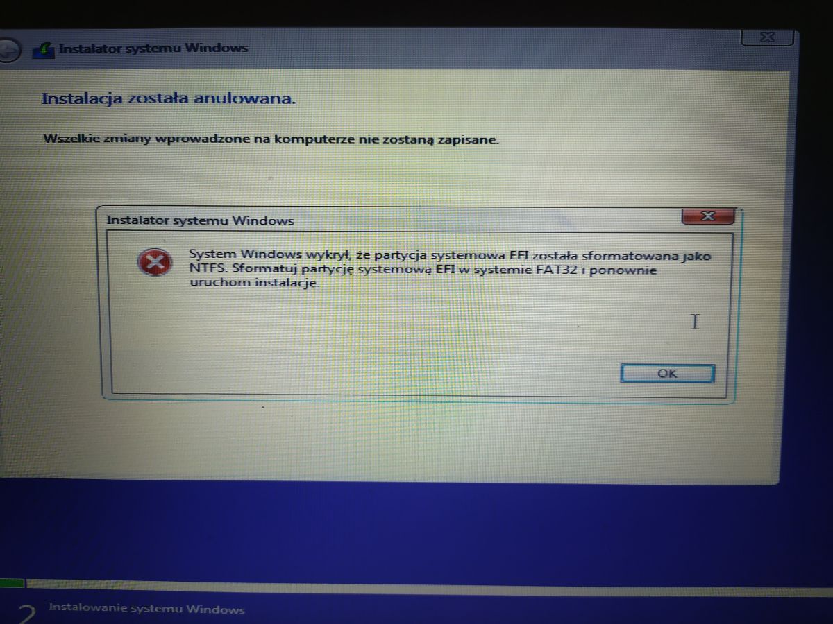 Instalacja systemu operacyjnego: błędy i kwestie techniczne