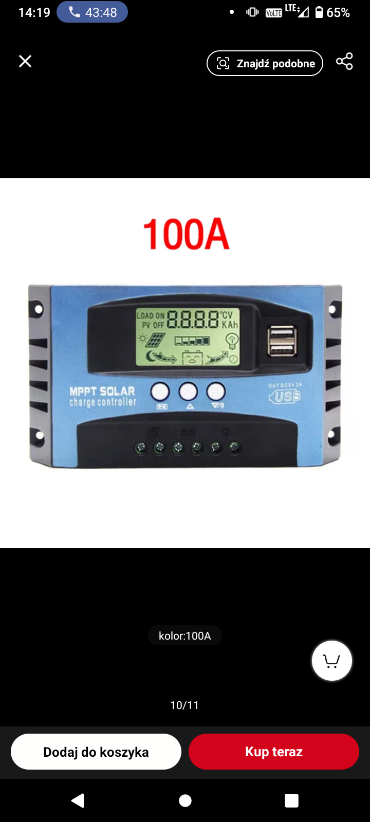 Jaka grubość kabla z panelu 500W do regulatora 100A i akumulatora 100Ah?