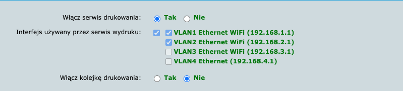 Router ADB VV 5822 - Konfiguracja drukarki HP LaserJet Pro MFP M125nw