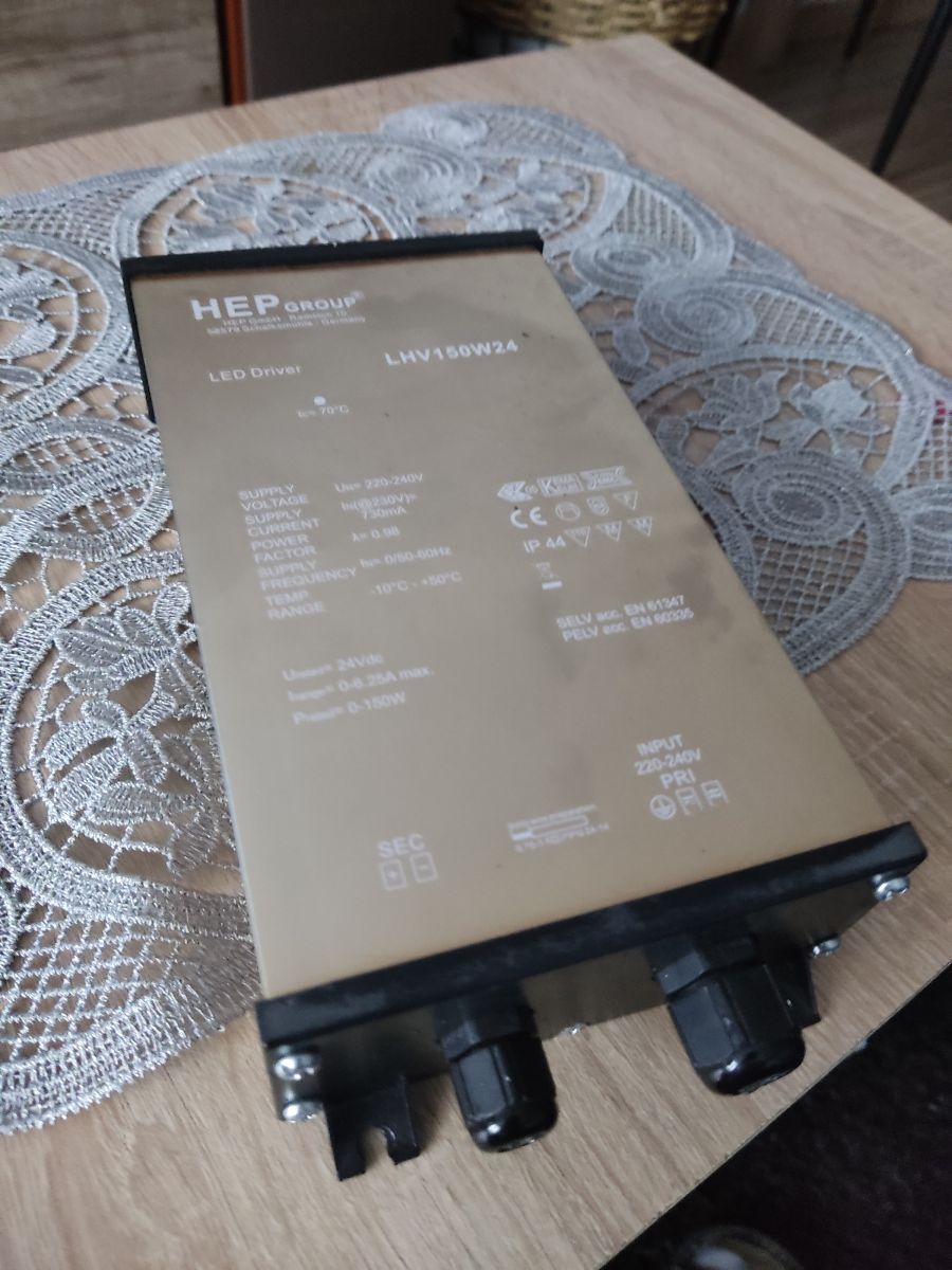 [Sprzedam] Sprzedam zasilacze LED Driver LHV150W24 HEP Group, 100% ...
