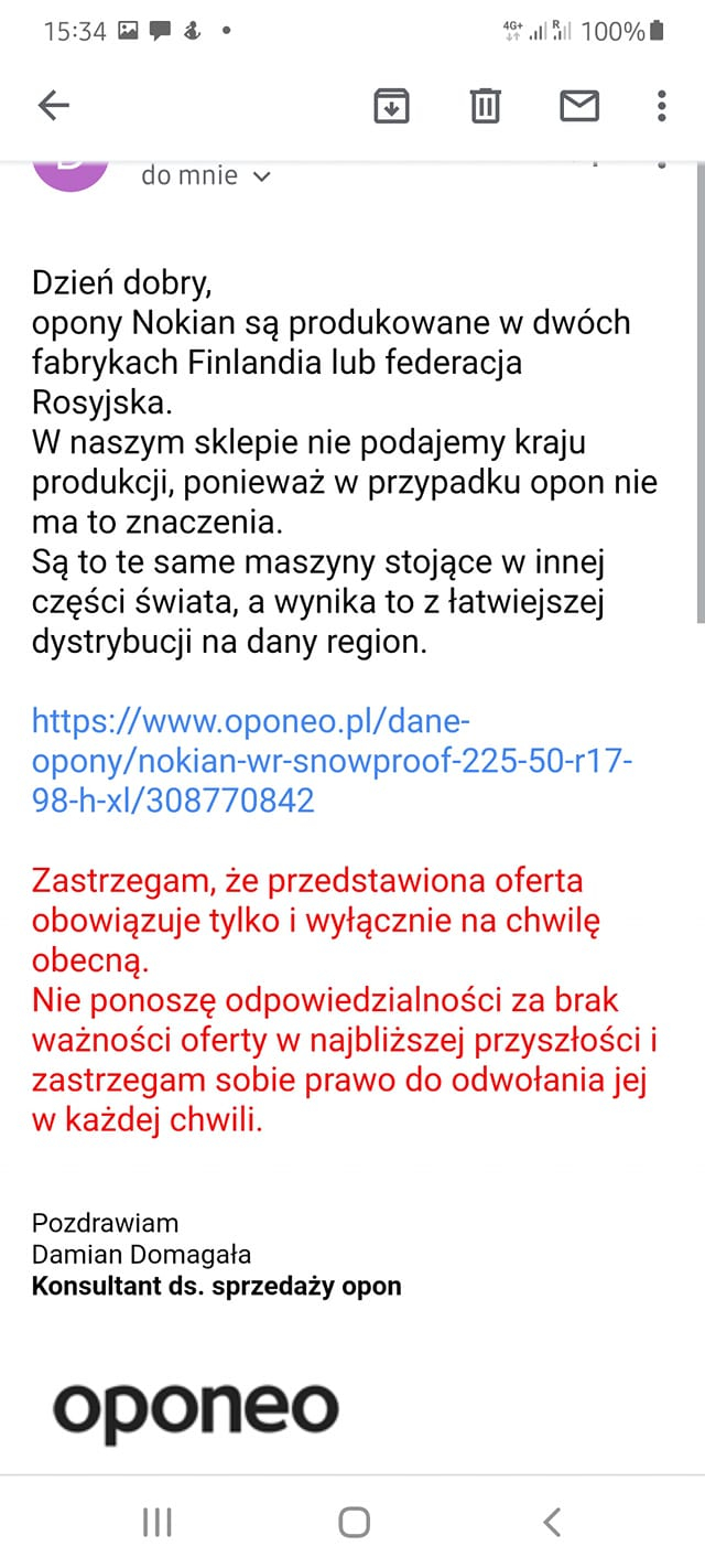 Odrzucenie reklamacji opon Firestone TZ300 z Oponeo - jakie kroki? - 5