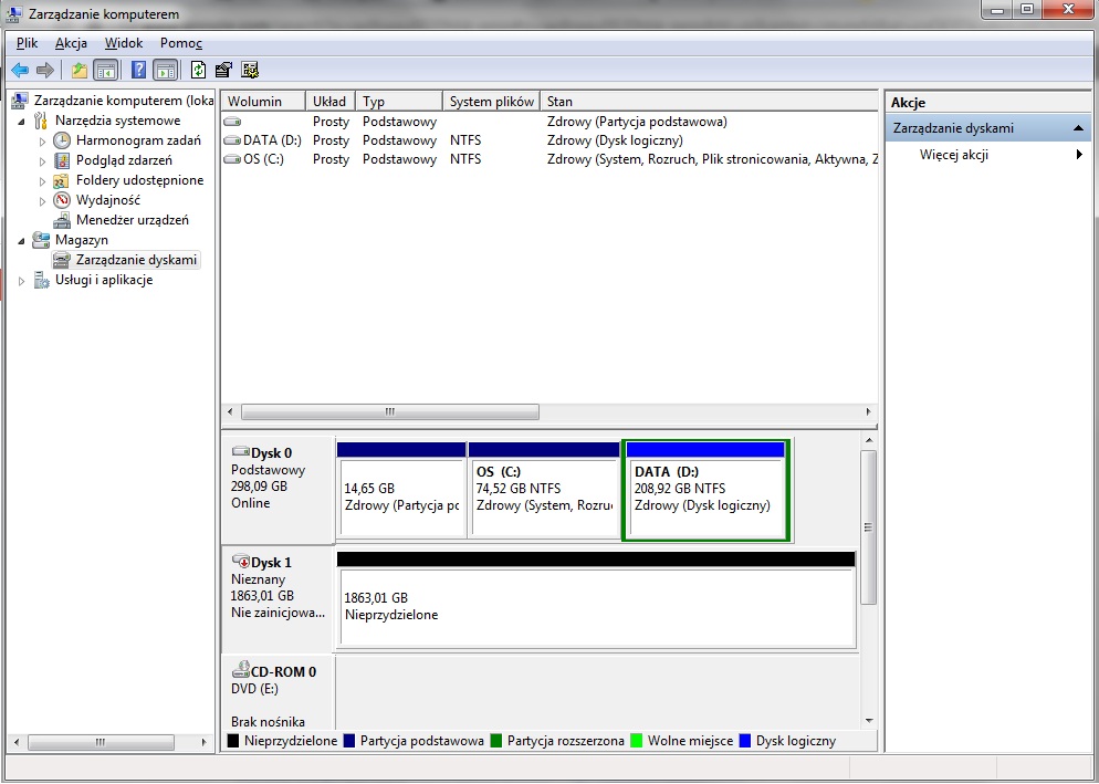 Brak odczytu dysku zewnętrznego po USB(wdbaau0020hbk-eesn)