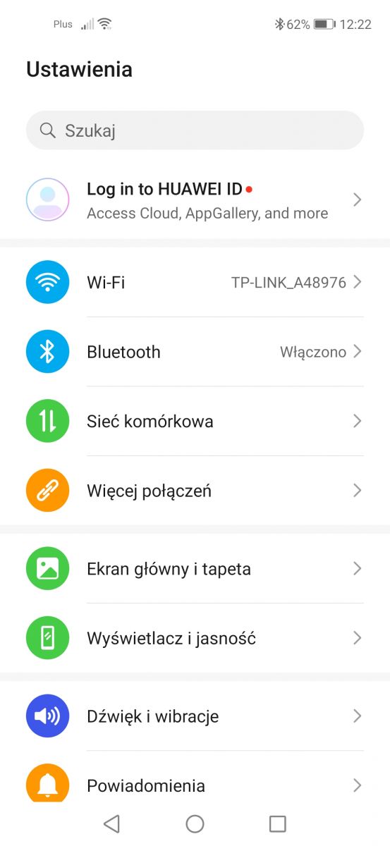 Telefon Honor 20 wyłącza aplikacje, powraca do ekranu głównego