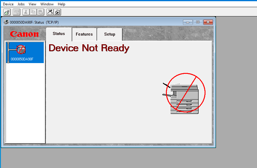 Canon GP160 – drukarka wykrywana w NetSpot jako Device Is Not Ready ...