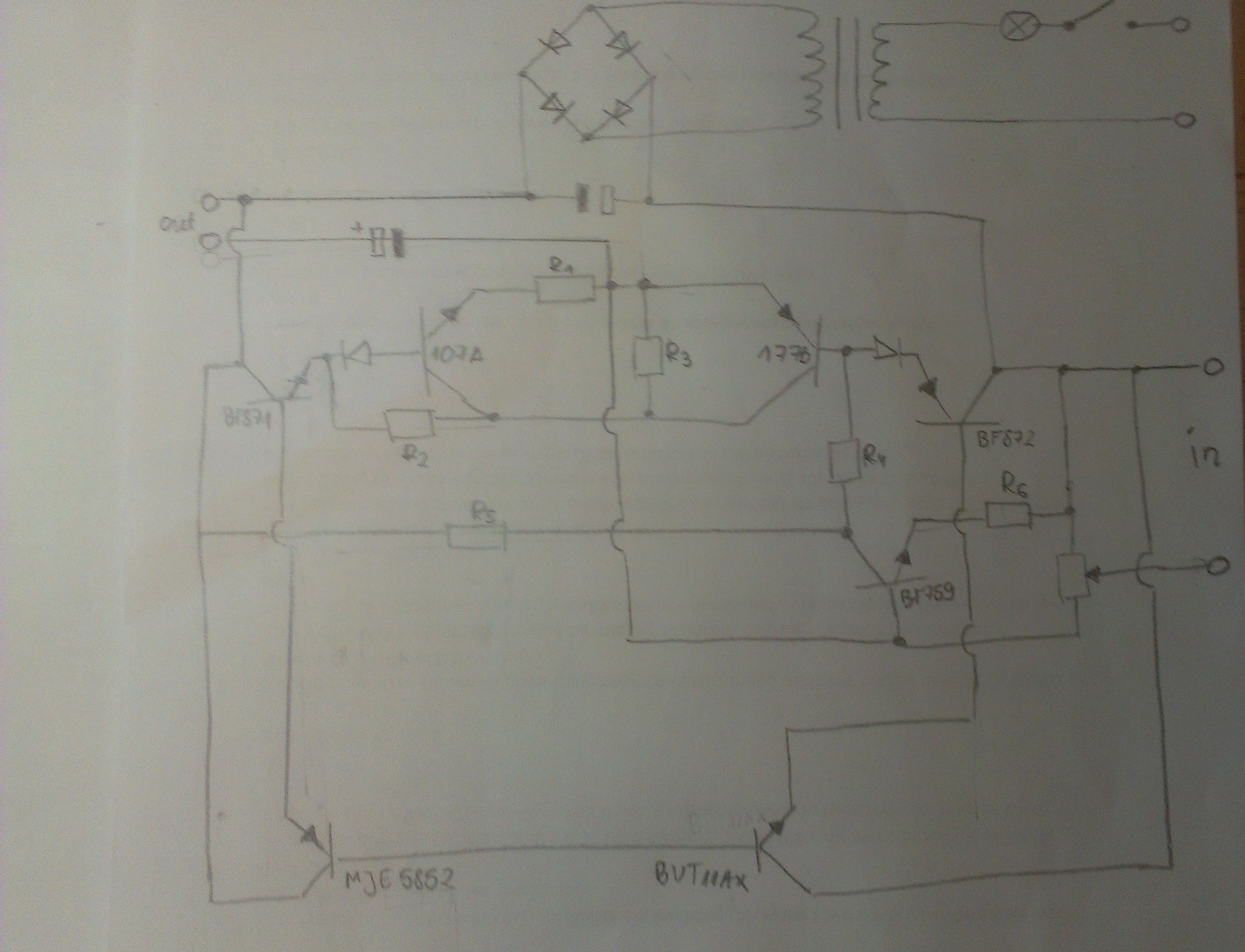 Identyfikacja układu we wzmacniaczu AM100 z tranzystorami BF871, BF872 ...