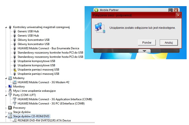 Huawei e122 na Win 7 64 - wykrywany jako mass storage po restarcie systemu