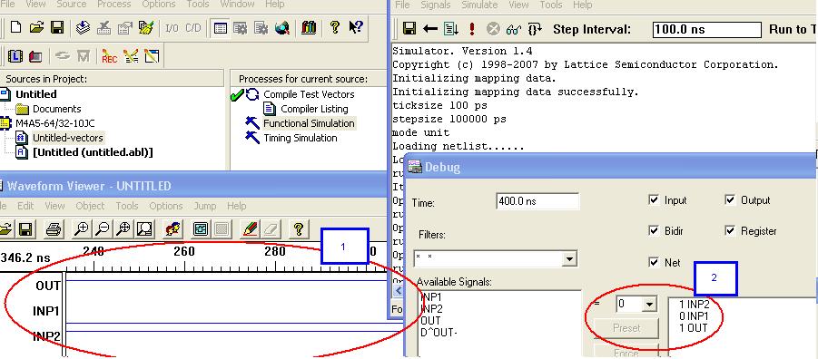 ispLever - jak symulować stan portu na schemacie lub podglądzie scalaka?