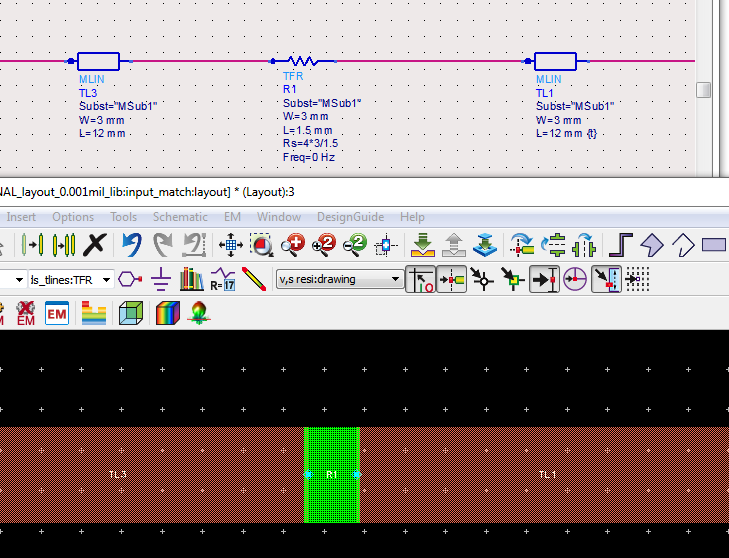 Microstrip Line impedance matching network required at 1825MHz using ...