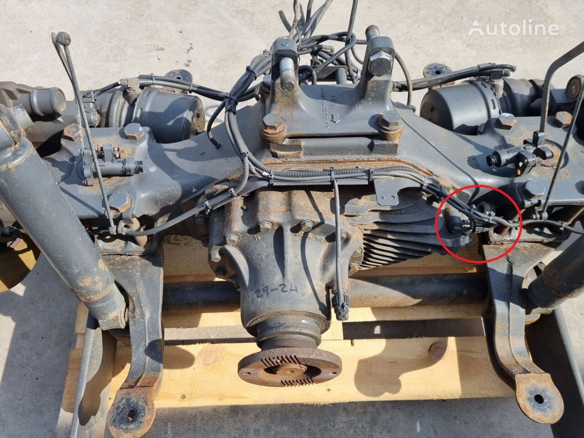 Lokalizacja cewek blokady mostów Mercedes Actros MP3 2011 6x4