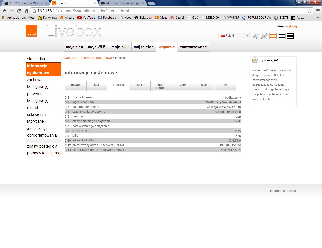 ZTE/2.0/Livebox - Jak skonfigurować D-Link jako główny router z ...