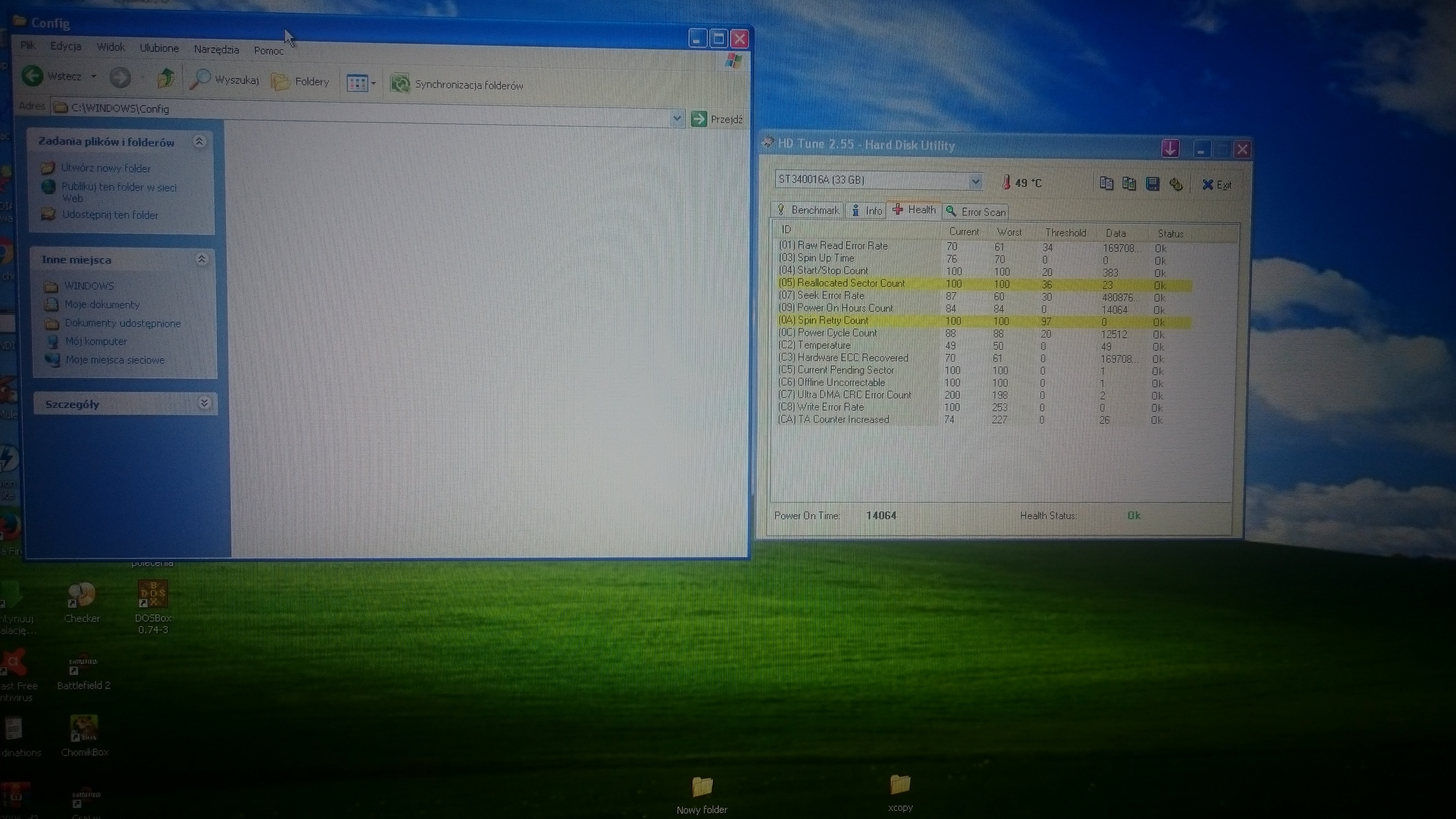 [Rozwiązano] Bsod 0x0000009C na Windows XP SP3 i uszkodzony plik SYSTEM