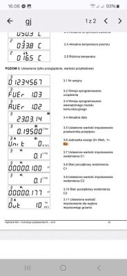 Jak zmienić jednostkę z GJ na MWh w ciepłomierzu Hydrocal M3?