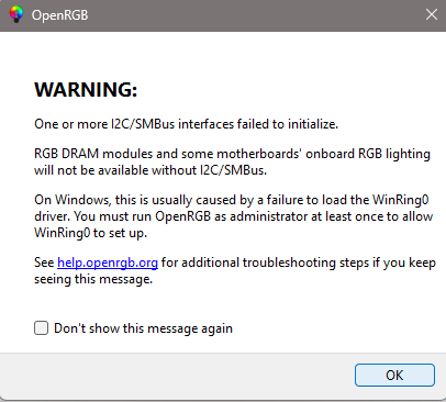 RGB - nie działa konfiguracja, Aura Sync, OpenRGB, Signal RGB