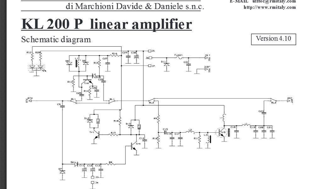 Jaki układ scalony w wzmacniaczu mocy CB KL200p odpowiada za odbiór?