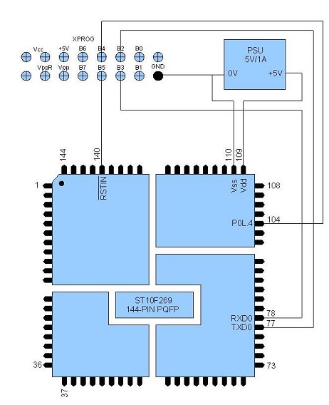 ST10F269 - Jak zaprogramować układ z PSU 5V/1A? - elektroda.pl