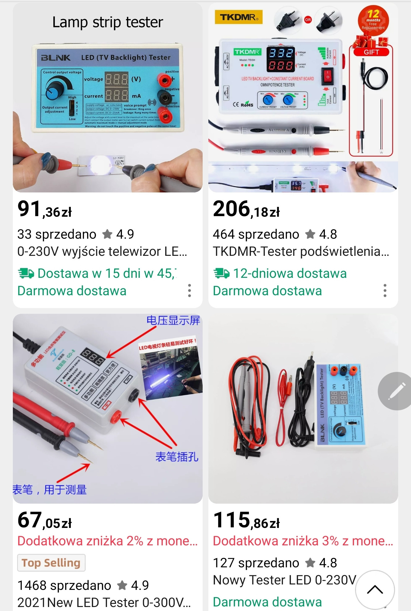 Tester LED i diod Zenera, jaki miernik polecacie na dzisiaj? (model, marka)