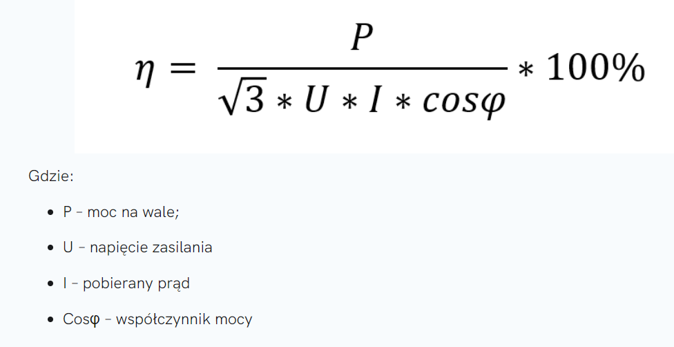 Wyznaczanie sprawności silnika indukcyjnego oraz momentu