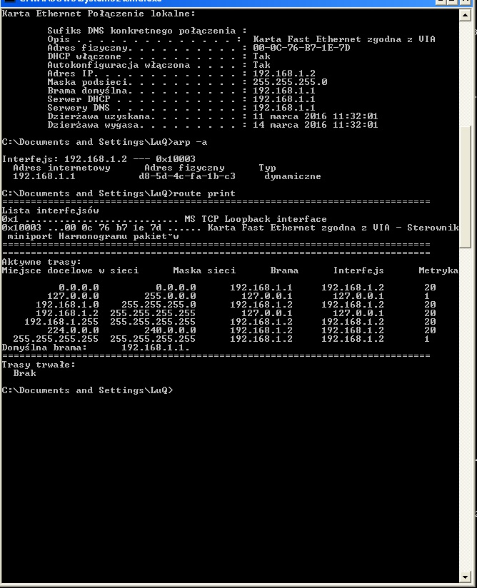 Aplikacje nie widzą połączenia z internetem pomimo tego, że jest ...