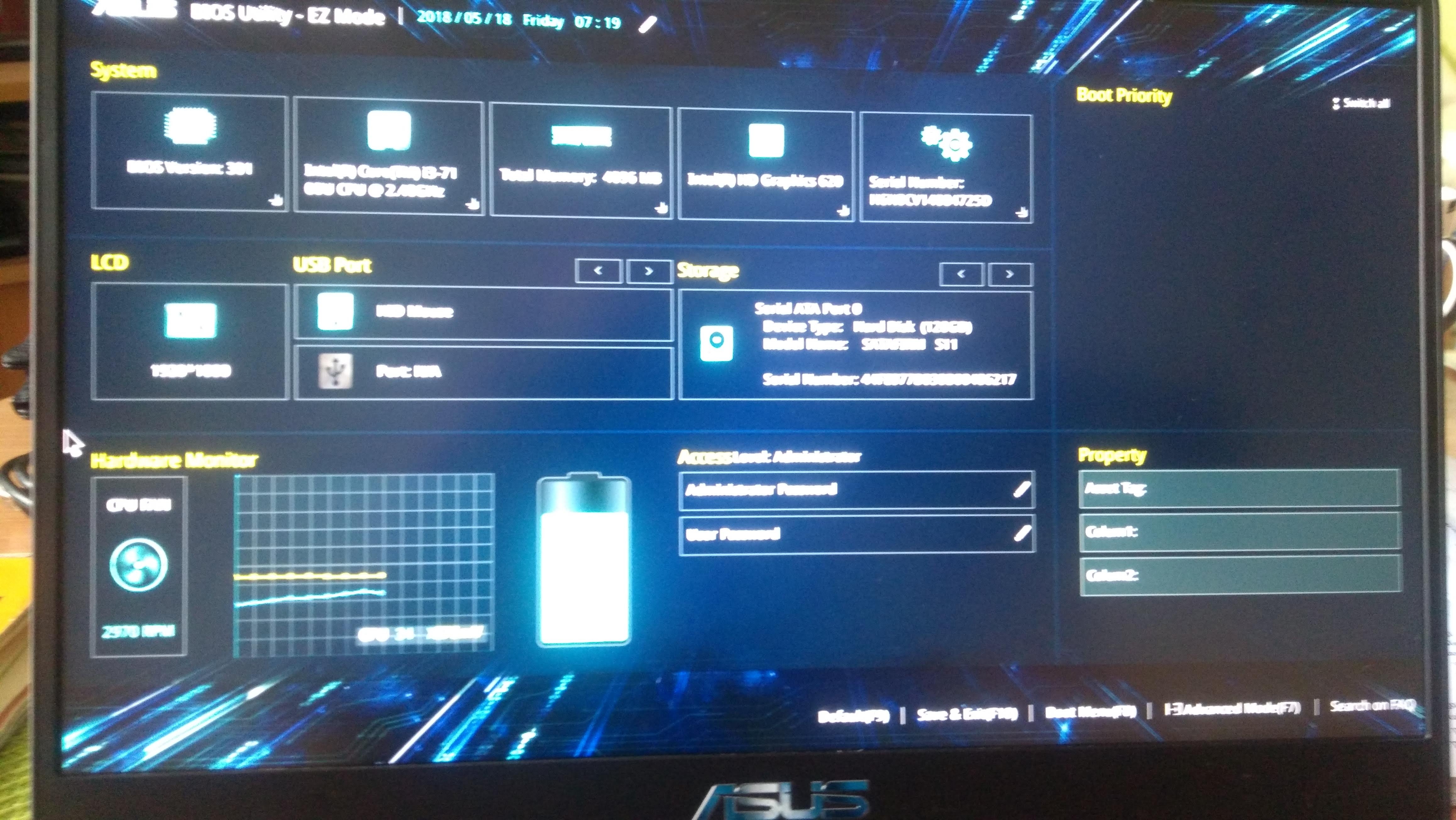 ASUS Zenbook UX410UA - GV067T - Nie uruchamia się windows tylko BIOS
