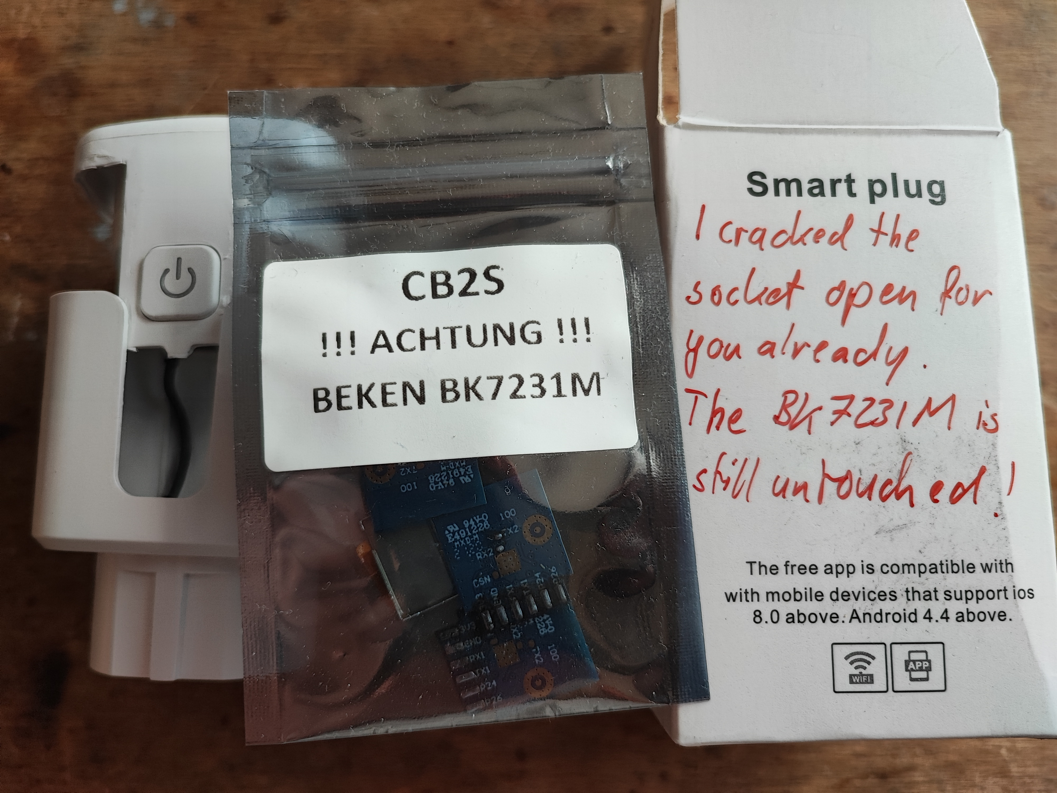 Unusual BSD33 smart socket from Vesync APP on BK7231M (batch change, interior)