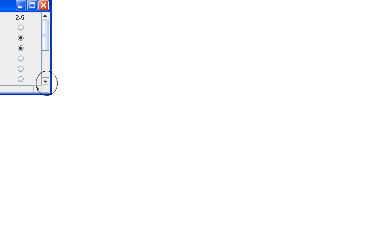 Java Swing, JScrollBar, zmiana wielkości przycisku 'Arrow'