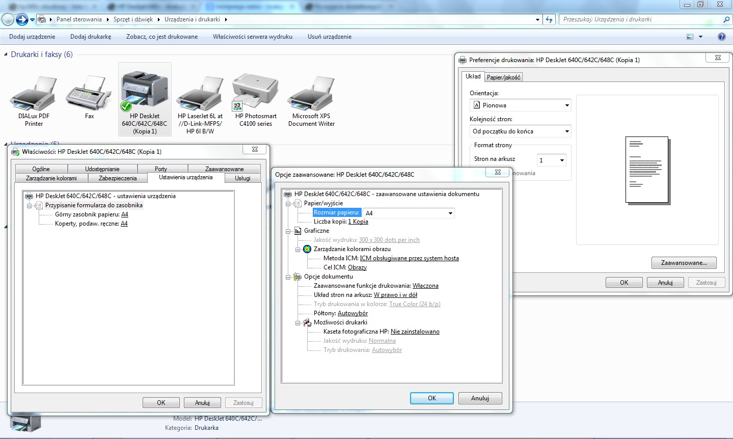 HP Deskjet 640c - drukuje tylko początek dokumentu