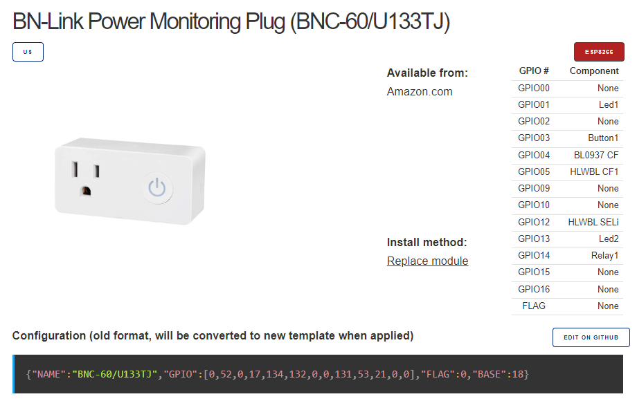 [BK7231T and BL0937] BNC-60/U133TJ US 15A Smart Plug with Power Monitoring