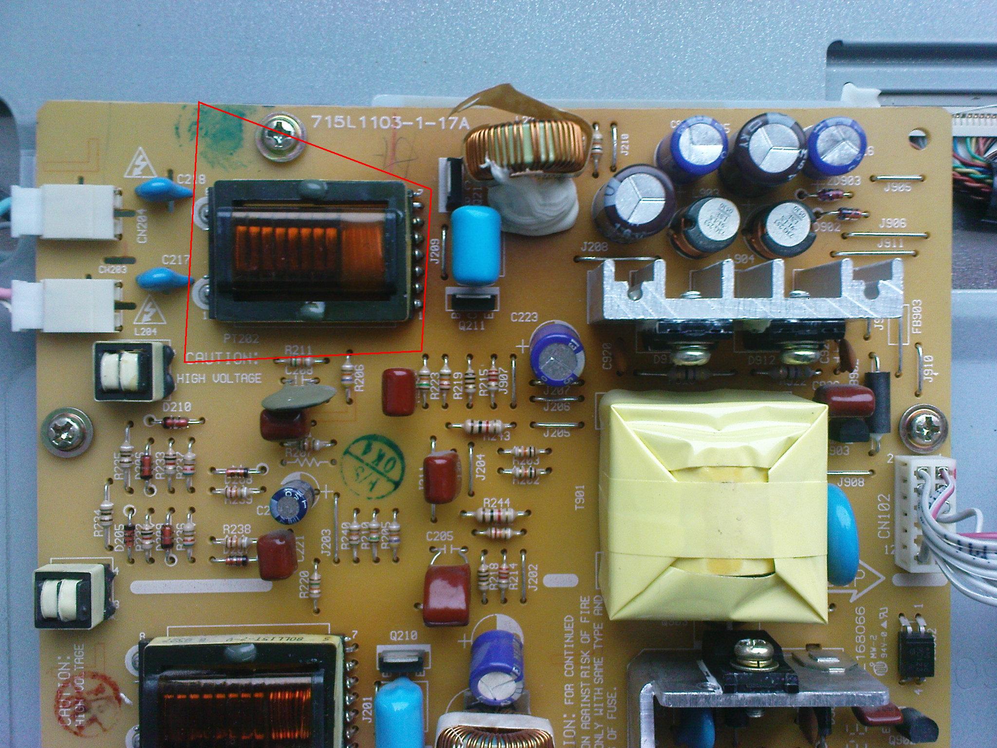 AOC LM725 - podświetlenie matrycy gaśnie po 2 sekundach, co robić?