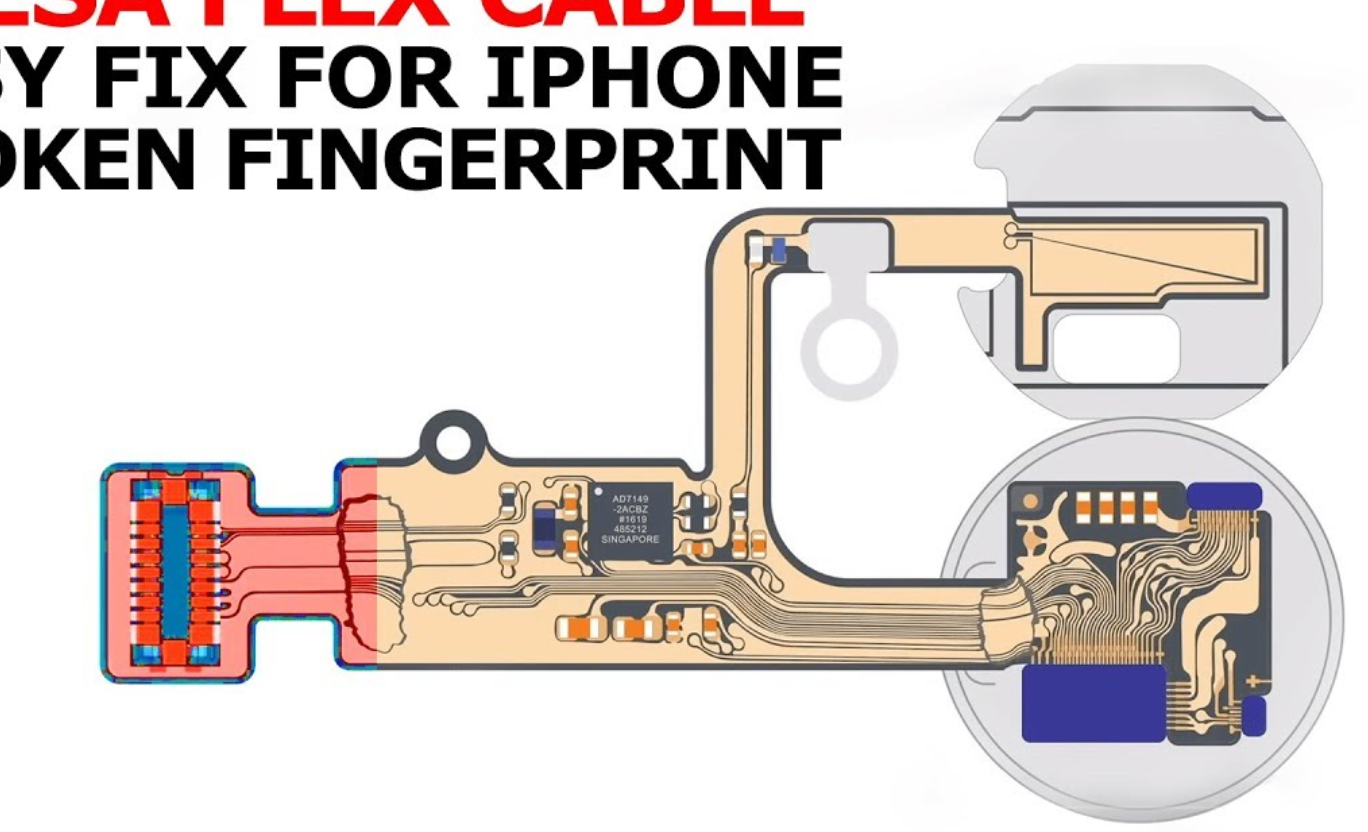 Iphone 8 - touch ID taśma - Touch ID zerwana taśma