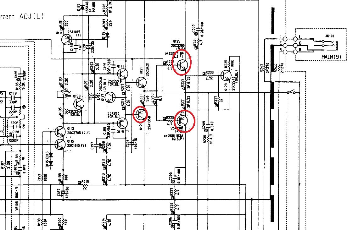 Yamaha AX-500 - brak możliwości regulacji prądu spoczynkowego, odcina przekaźnik