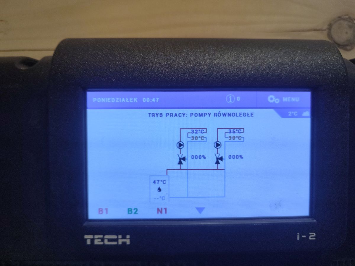 Optymalne ustawienia temperatury dla sterownika Tech i2 Plus i podłogówki