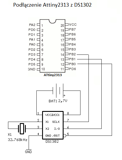 [ATTiny2313][ASM][AVRstudio] interface z attiny2313
