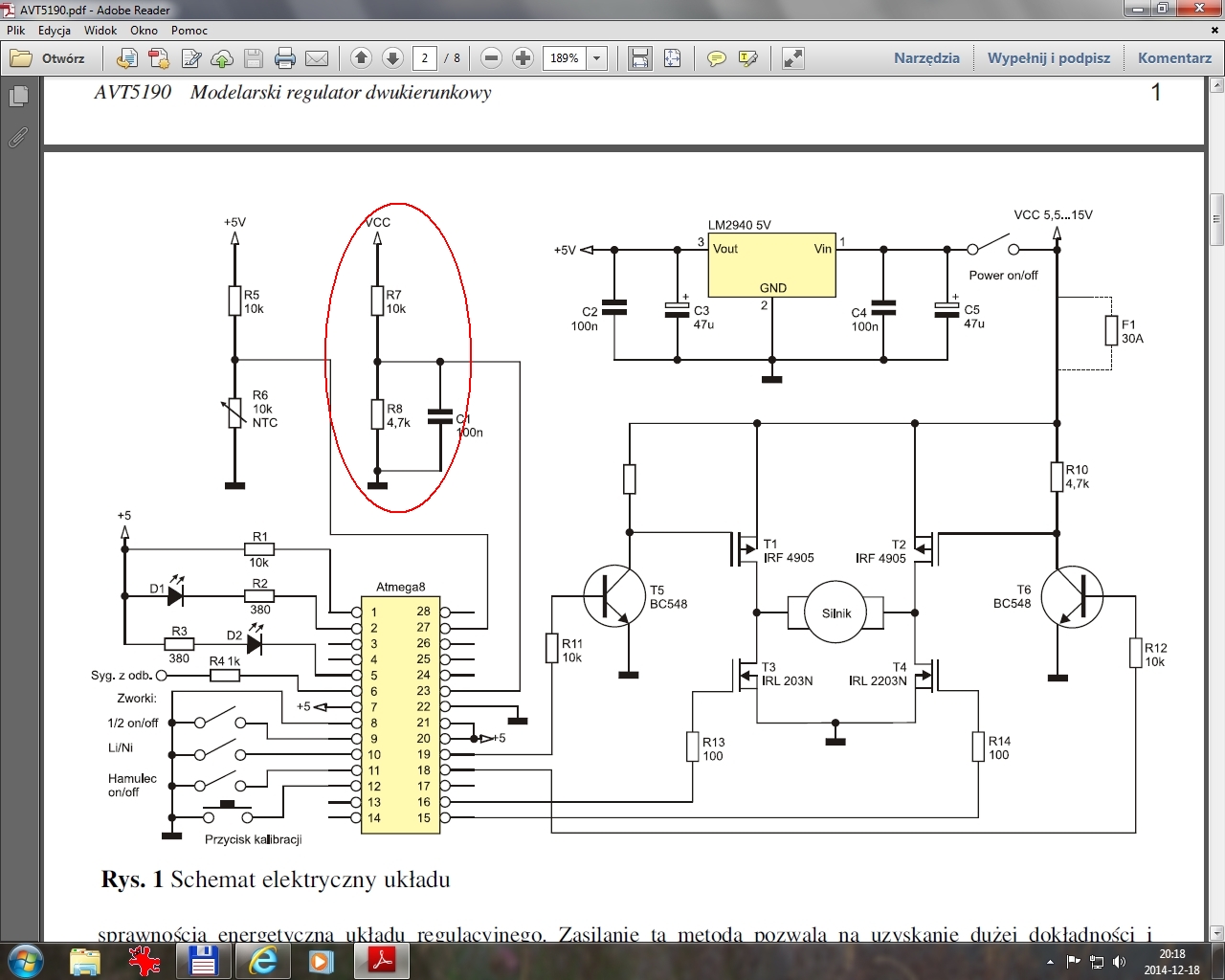 AVT-5190 - Modelarski regulator - przeróbka na wyższe napięcie