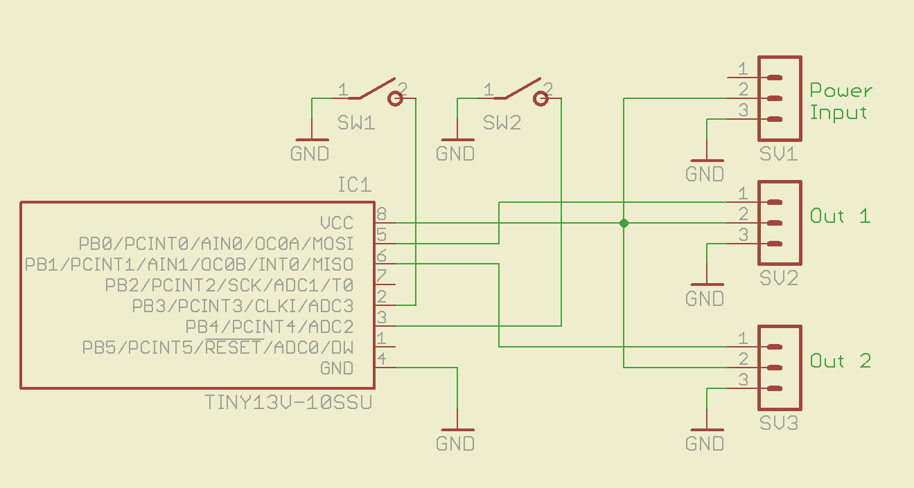 [AVR] Minimalistyczny tester serw na procesorze ATTiny13