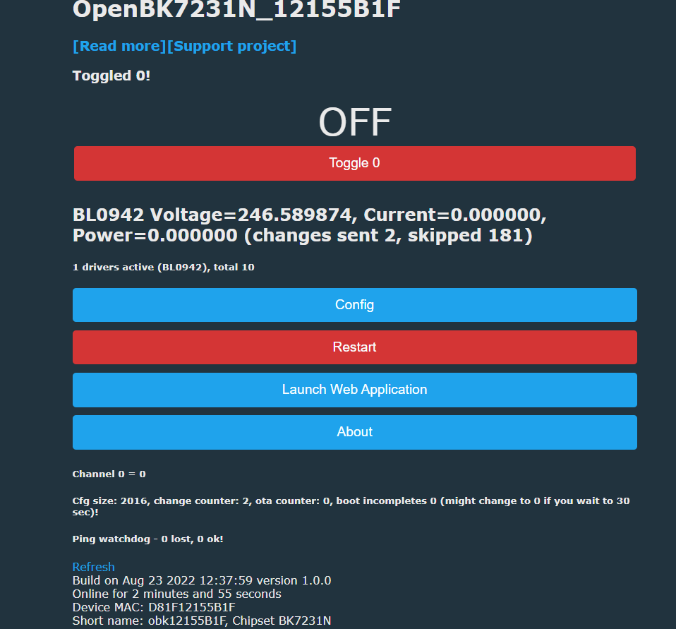 Socket plug with energy measurement NAS-WR01W and NAS-WR07W [BK7231/BL0937/BL094