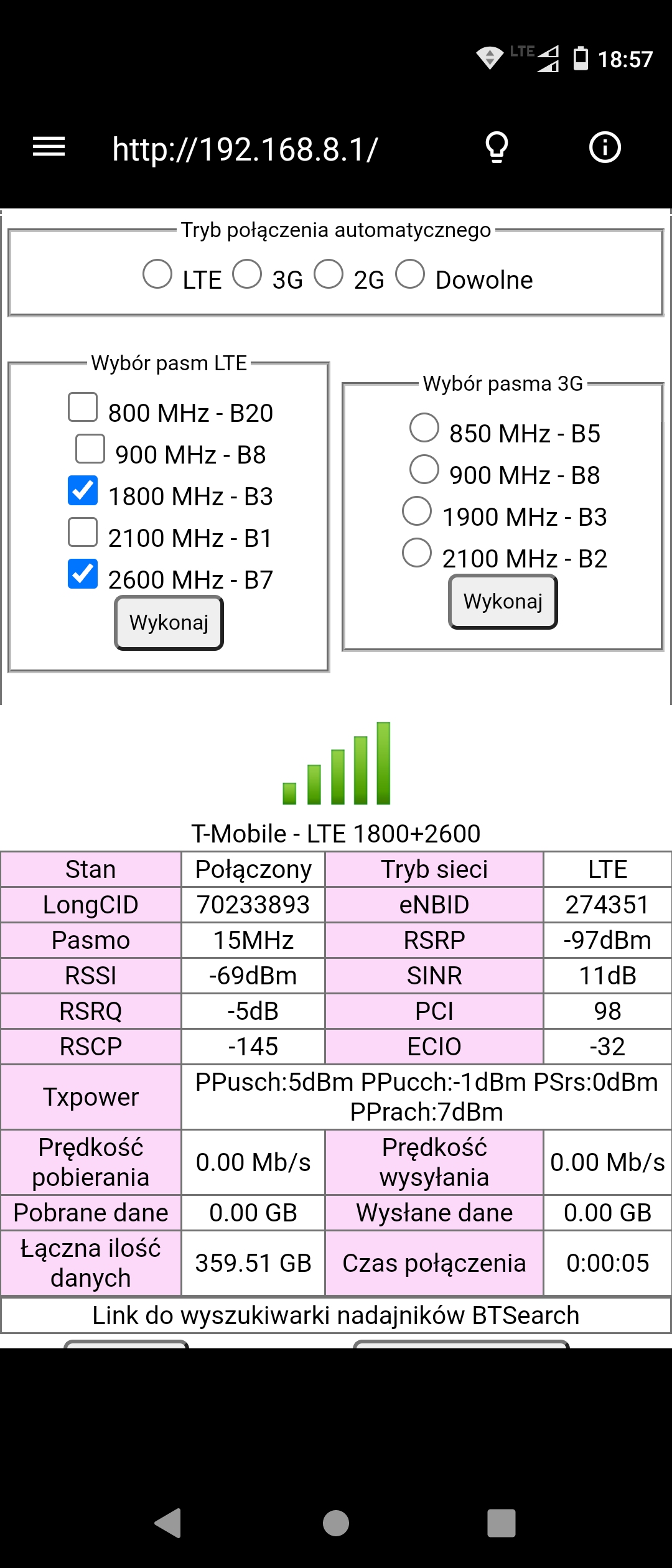 Jaki router LTE bez możliwości anteny zew. T-Mobile (Mierzyn/ZachPom)