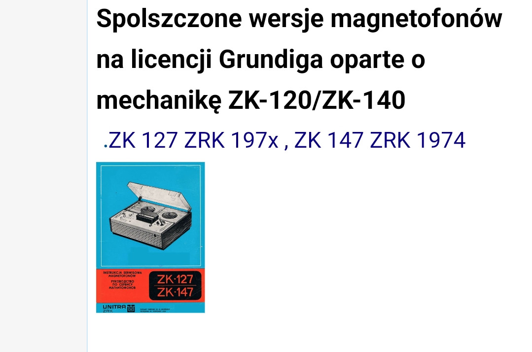 Szukam schematu połączeń i schematu mechaniki Unitra ZK 127