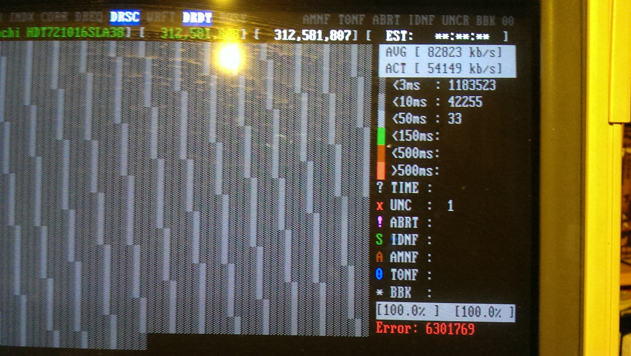 Hitachi HDT721016sla - Blue Screen i błędy SMART po wymianie karty ...