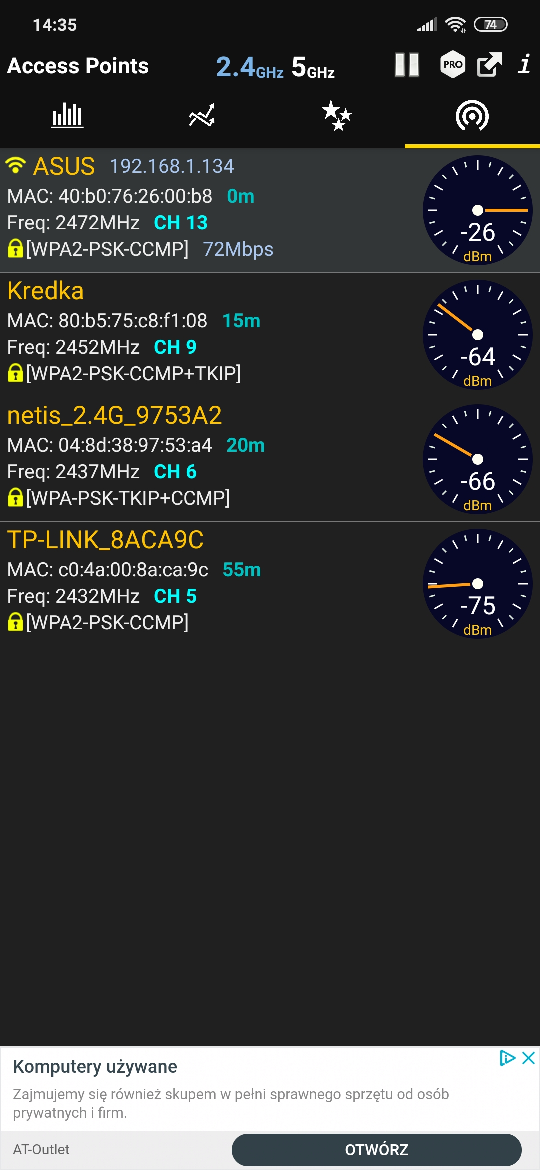 Router ASUS AC 750 z modemem ARRIS TG2492 - niska prędkość internetu