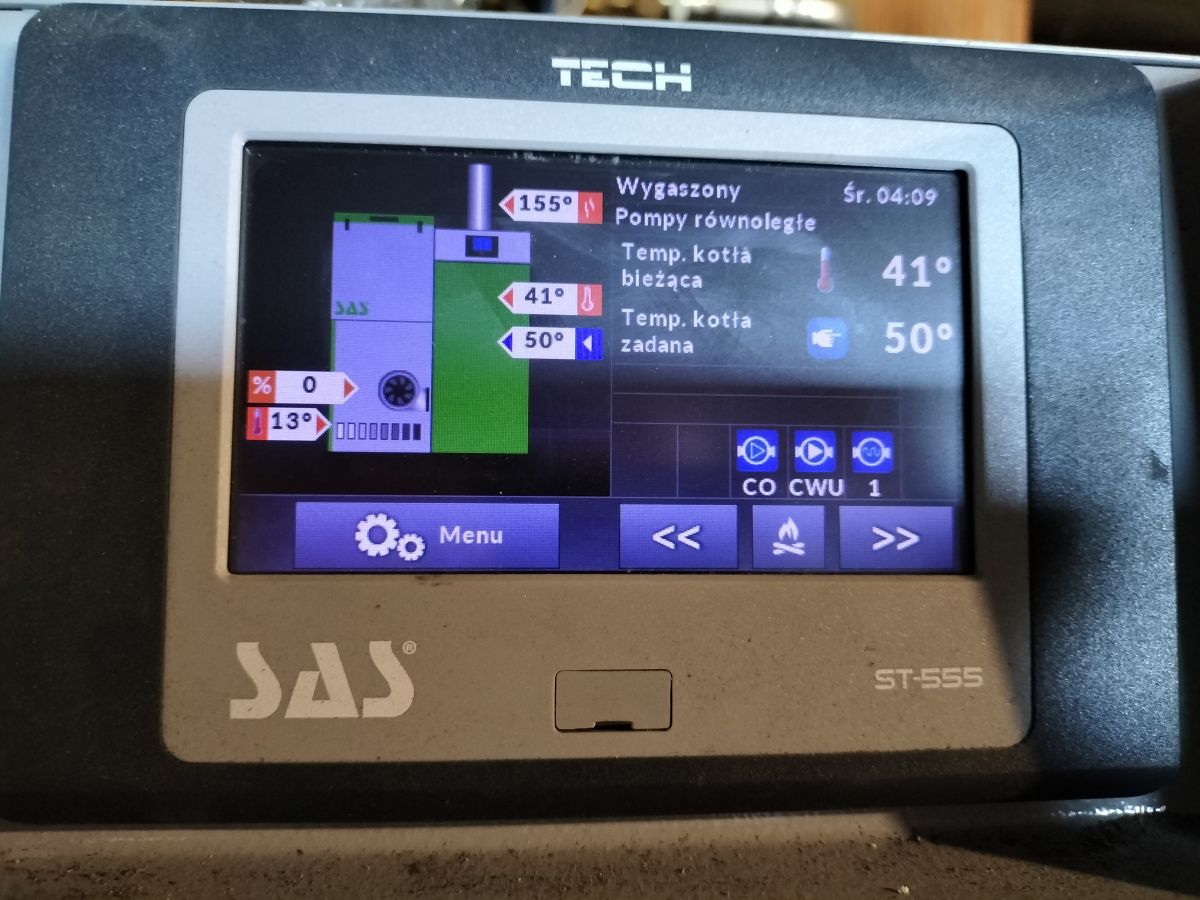 Sterownik Tech ST-850 - "pusty" wyświetlacz.