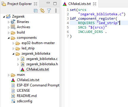 [Solved] [esp-idf] Adding a custom library from the project folder to CmakeLists.txt